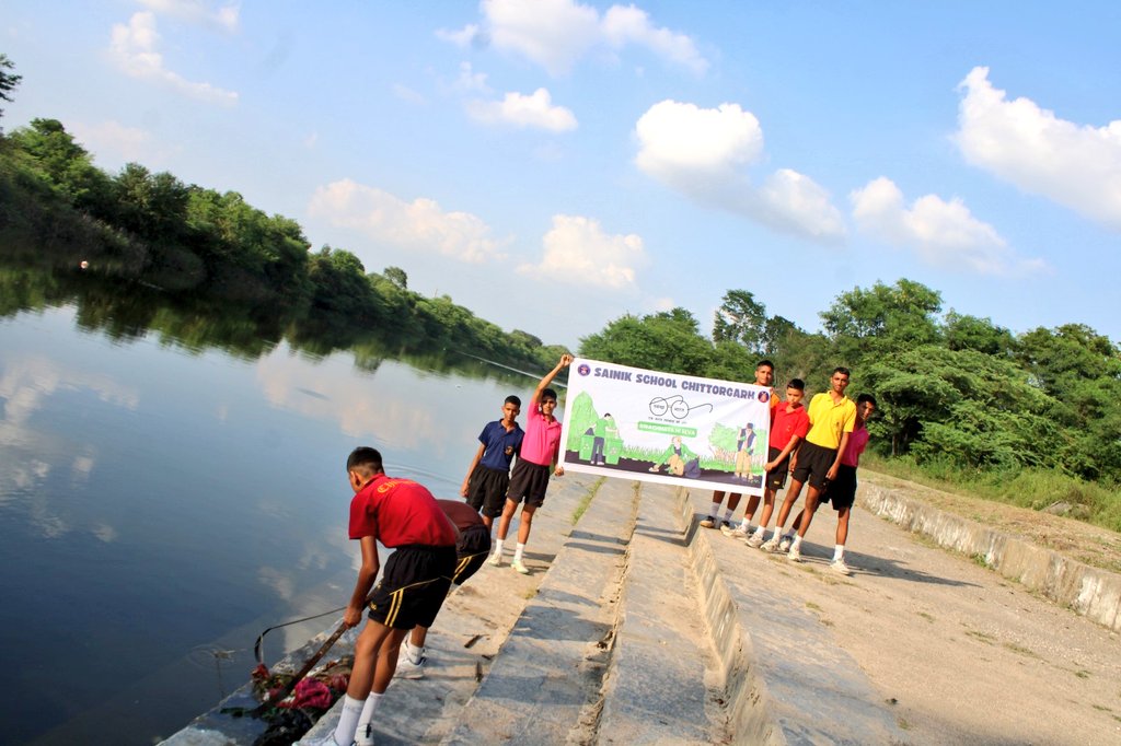 River Cleanliness Drive – Sainik School Chittorgarh